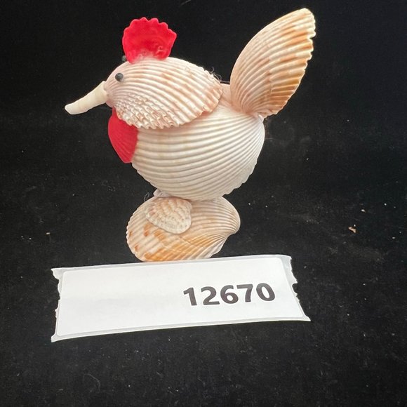 G Gwen | Accents | Sea Shell Rooster Bird Art Sculpture Farmhouse Boho ...